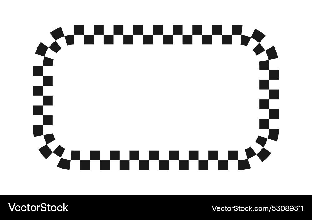 Checkered rectangle frame square race checker Vector Image