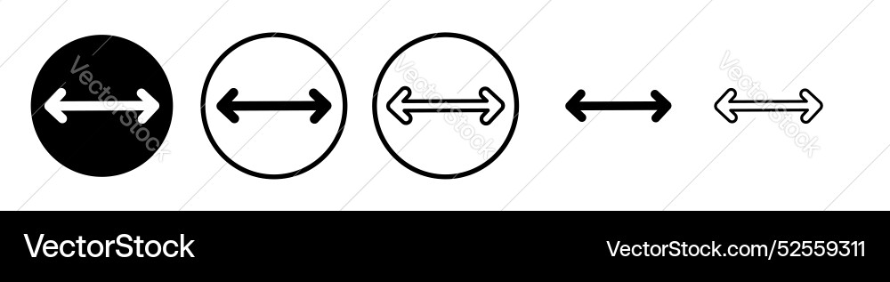 Double arrow icon set on white background Vector Image