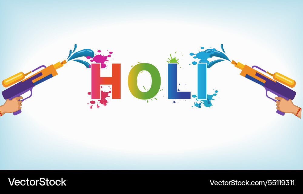 Holi pichkari Royalty Free Vector Image - VectorStock