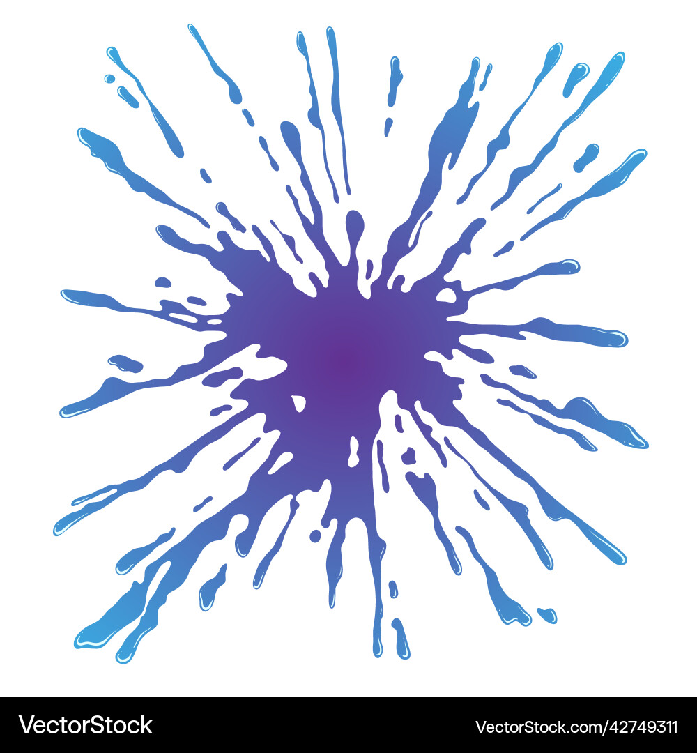Purple splashes comics book cartoon style Vector Image