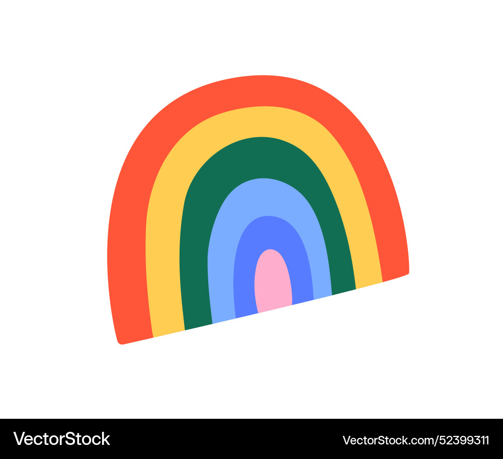 Rainbow arch cute decoration colorful striped Vector Image