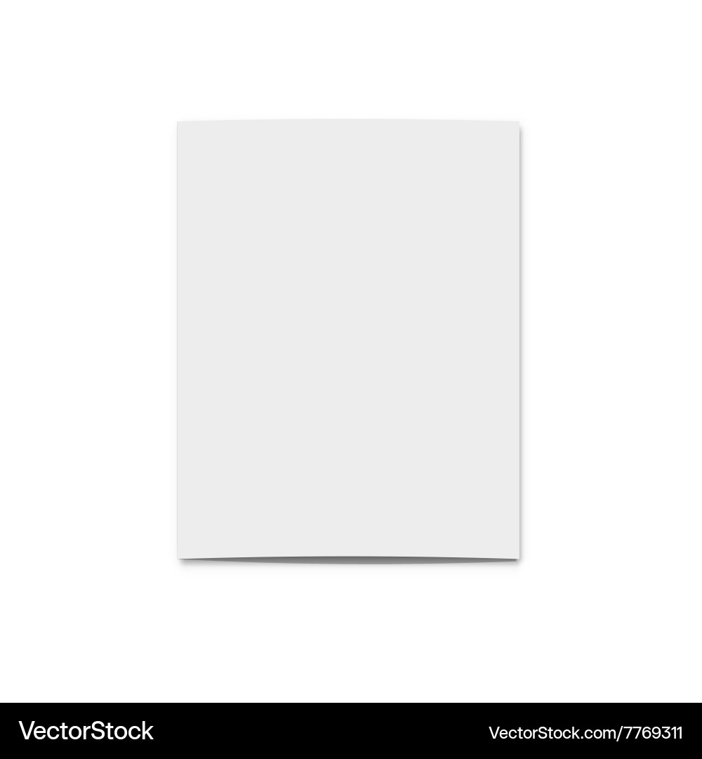 Realistic blank card for design template greeting Vector Image