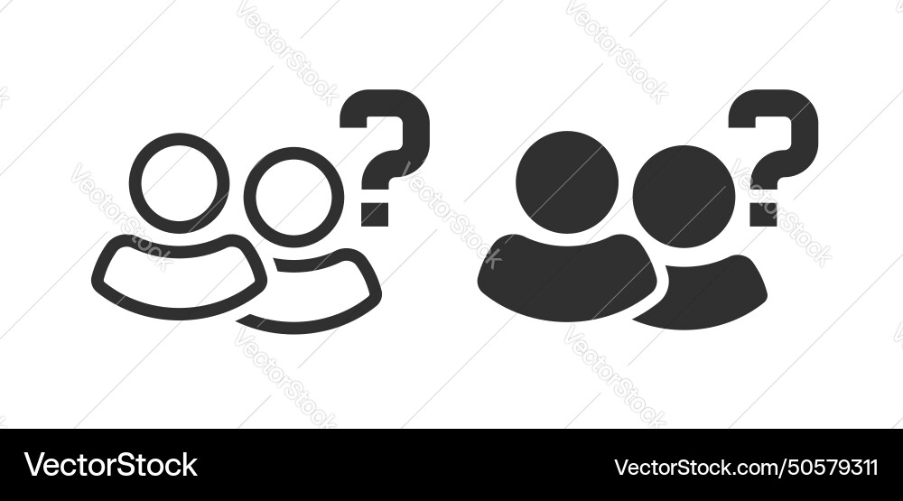 Team people question icon simple graphic set Vector Image