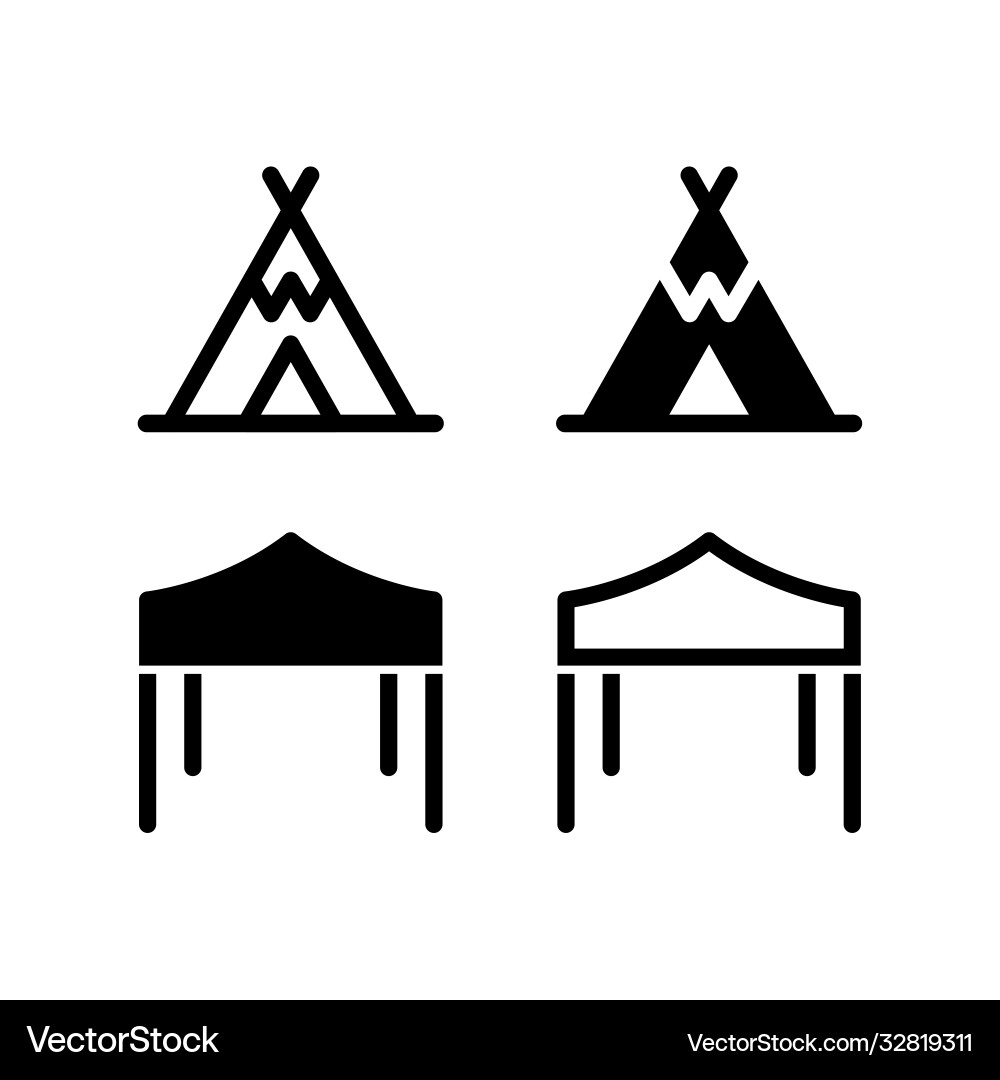Tent icon design isolated on white background Vector Image