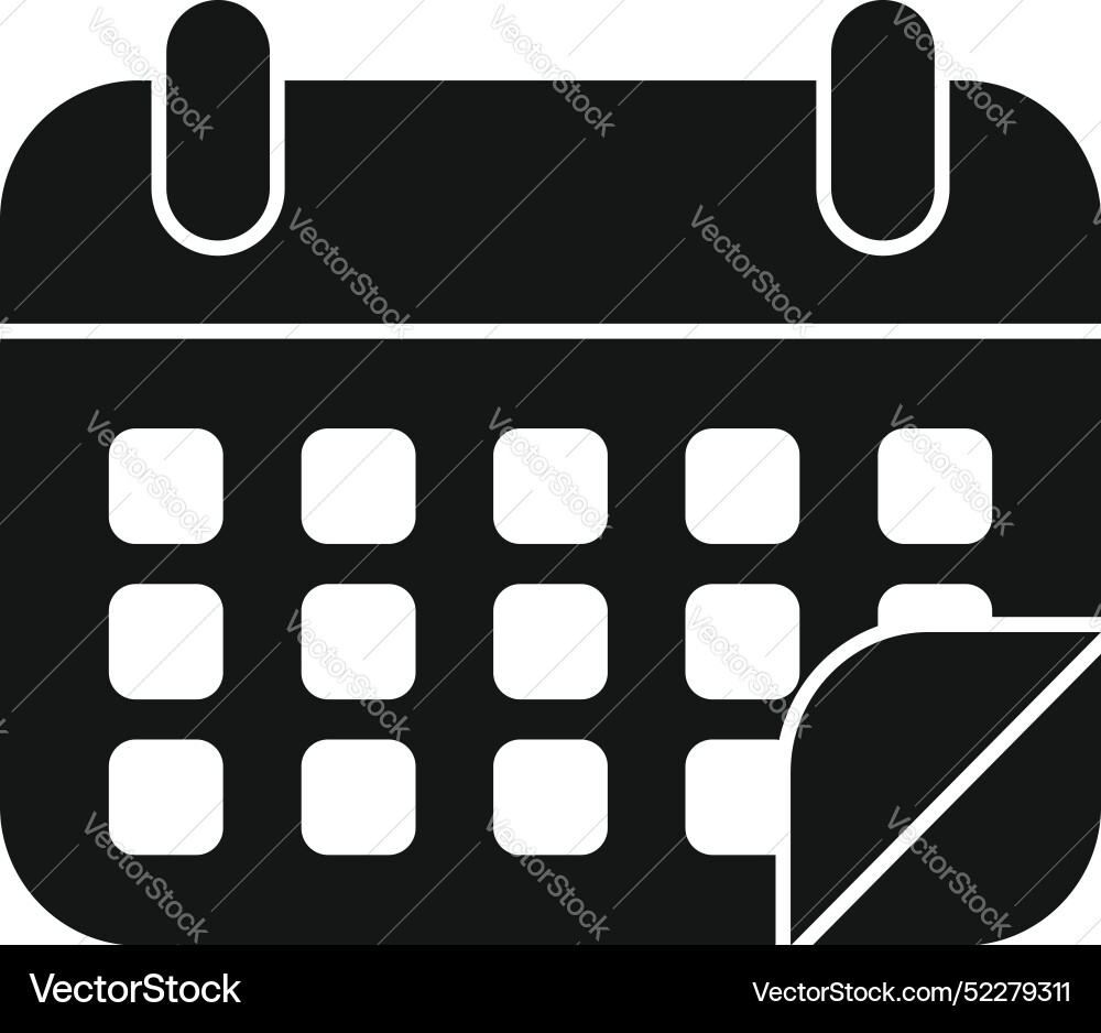 Wall calendar changing month icon showing time Vector Image