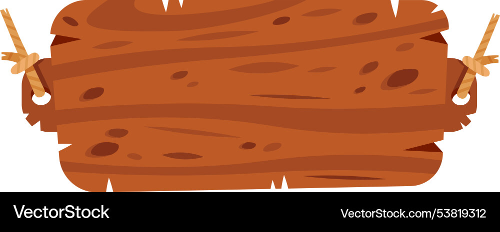 A rustic wooden sign with natural texture Vector Image