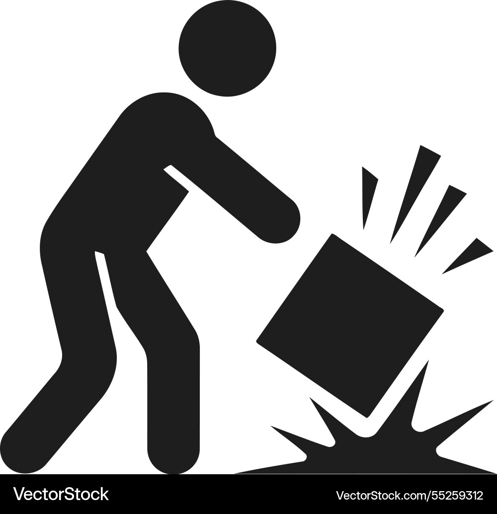 Box drop icon Royalty Free Vector Image - VectorStock