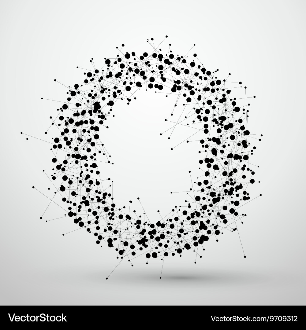 Point line consisting of letters font design Vector Image