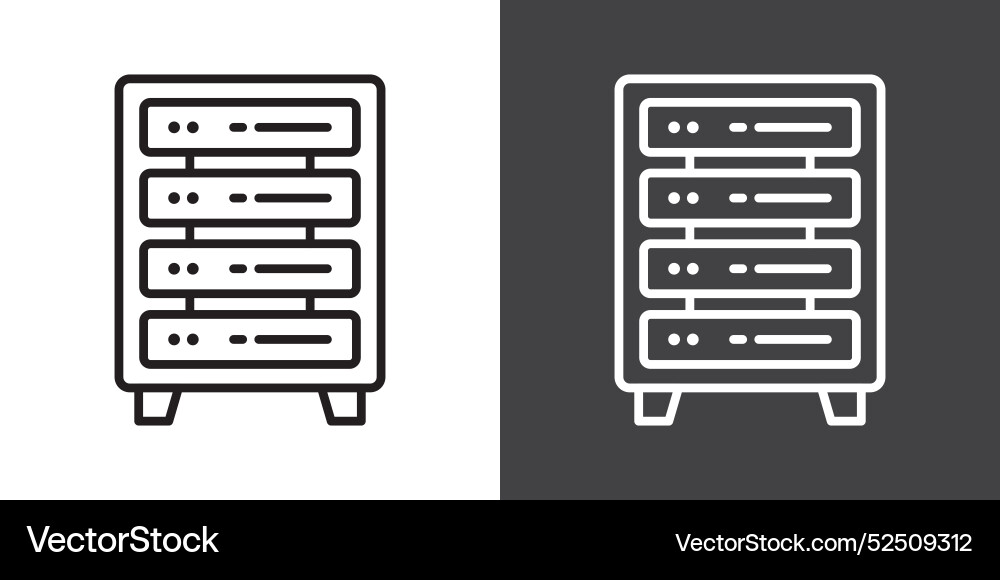 Server rack icon Royalty Free Vector Image - VectorStock