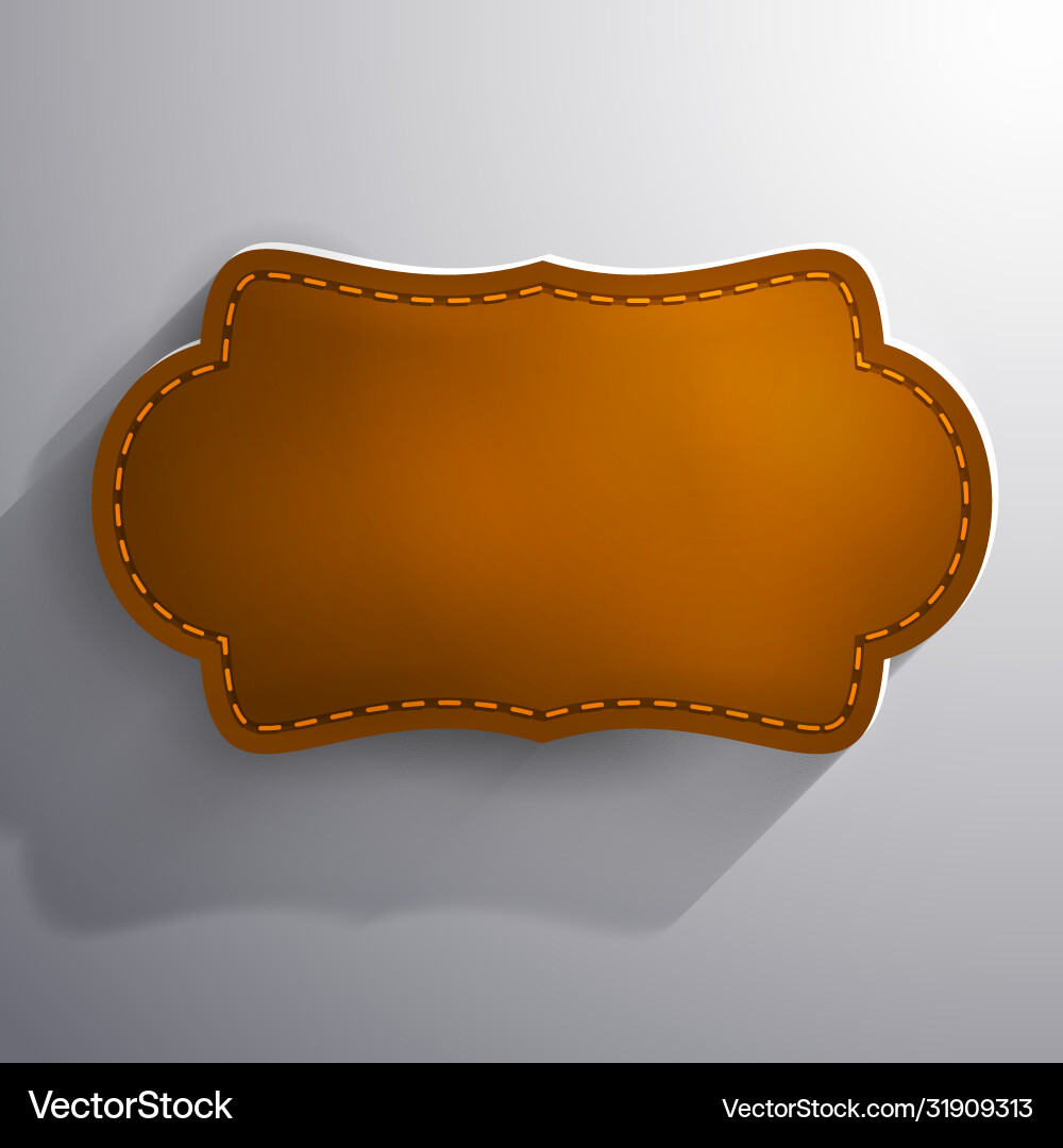 Abstract leather3d label Royalty Free Vector Image