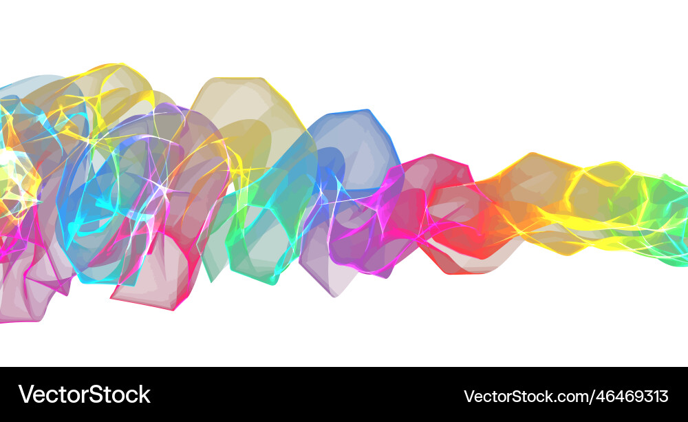 Abstract rainbow ribbon banner element Royalty Free Vector