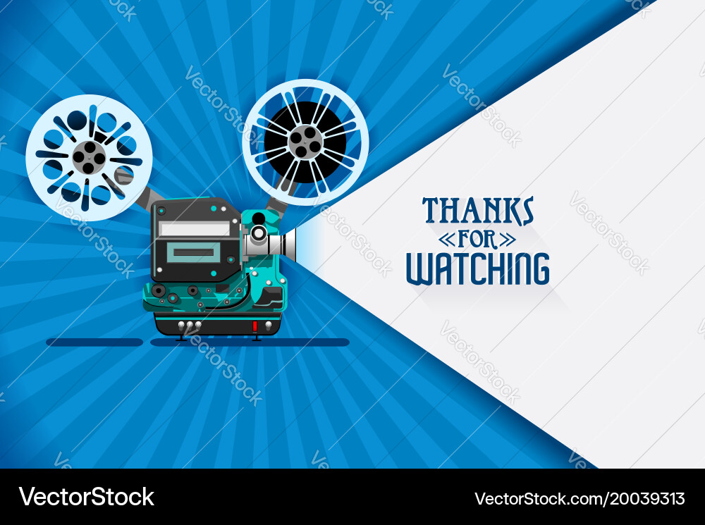Cinema movie title screen Royalty Free Vector Image