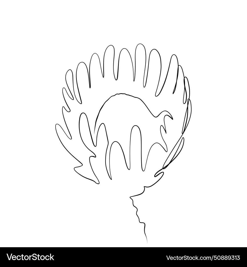 Continuous drawing of lines line art Royalty Free Vector