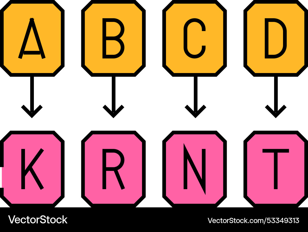 Cryptography math science education icon color Vector Image