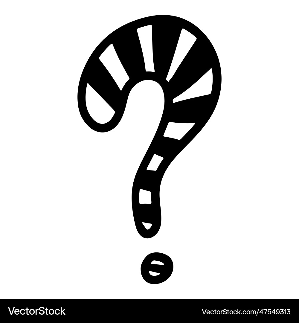 Doodle sketch style of question marks hand drawn Vector Image
