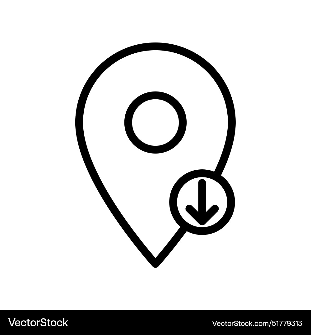 Download gps map location icon great Royalty Free Vector
