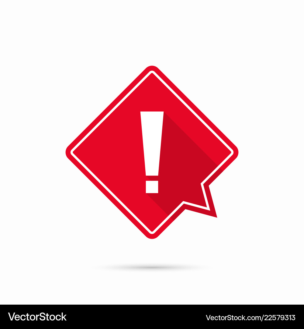 Exclamation mark icon Royalty Free Vector Image