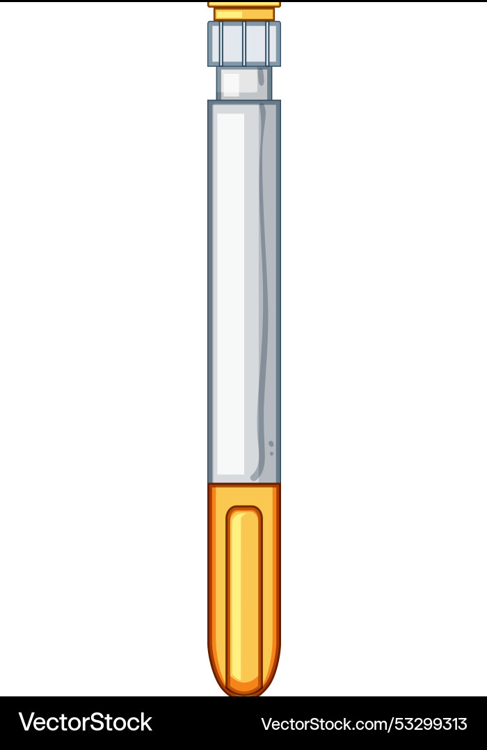 Glucose insulin pen cartoon Royalty Free Vector Image