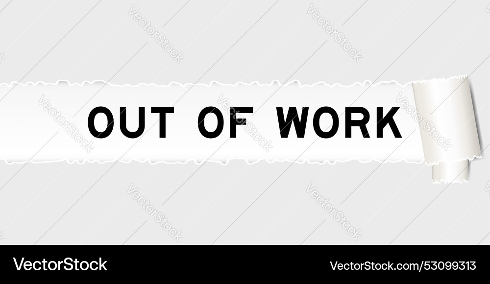Ripped gray paper background that have word out Vector Image