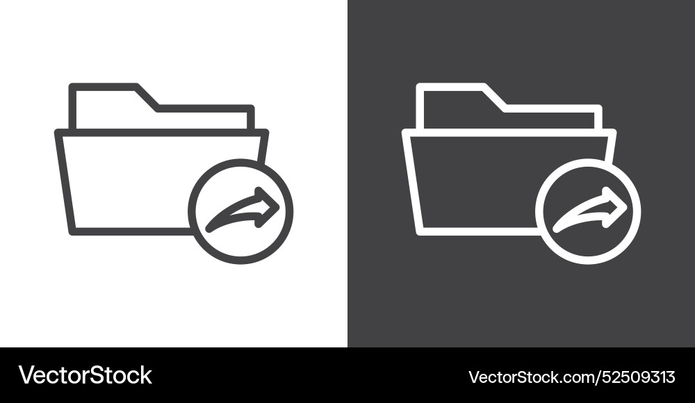 Share folder line icon Royalty Free Vector Image