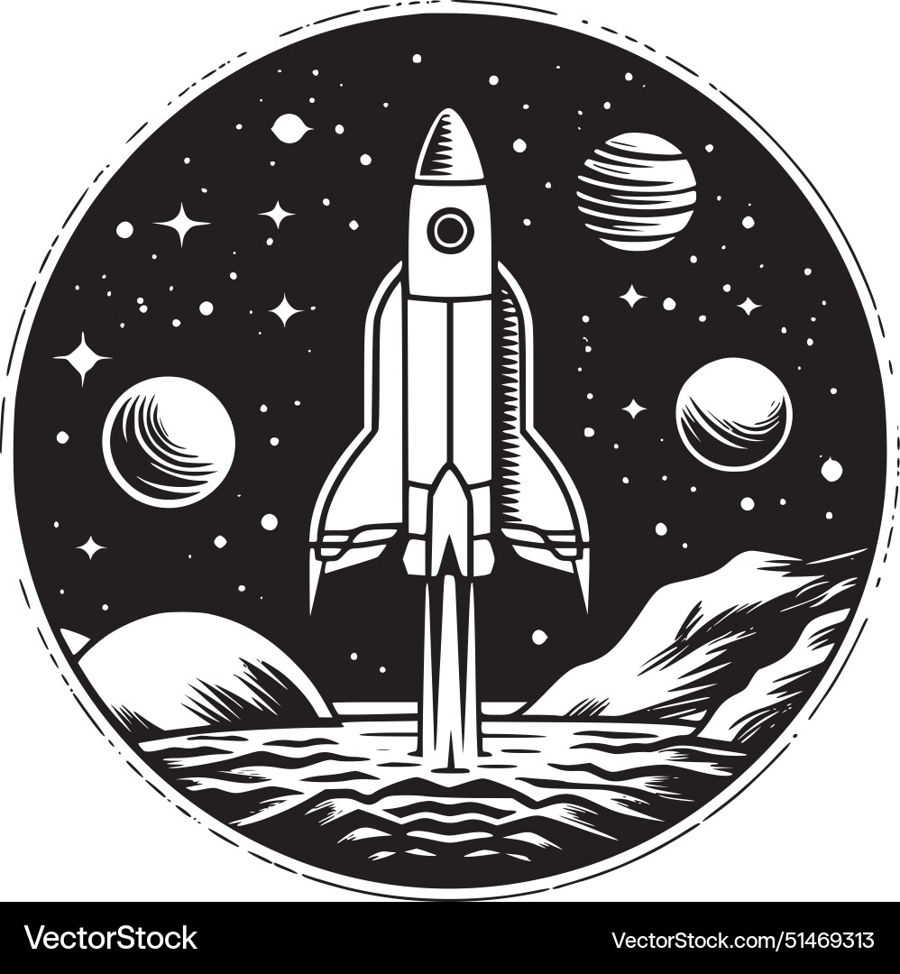 Space - high quality logo ideal for t-shirt Vector Image