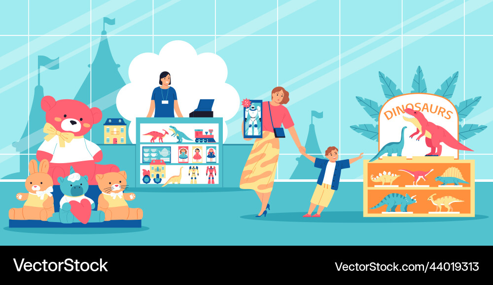 Toy shop Royalty Free Vector Image - VectorStock