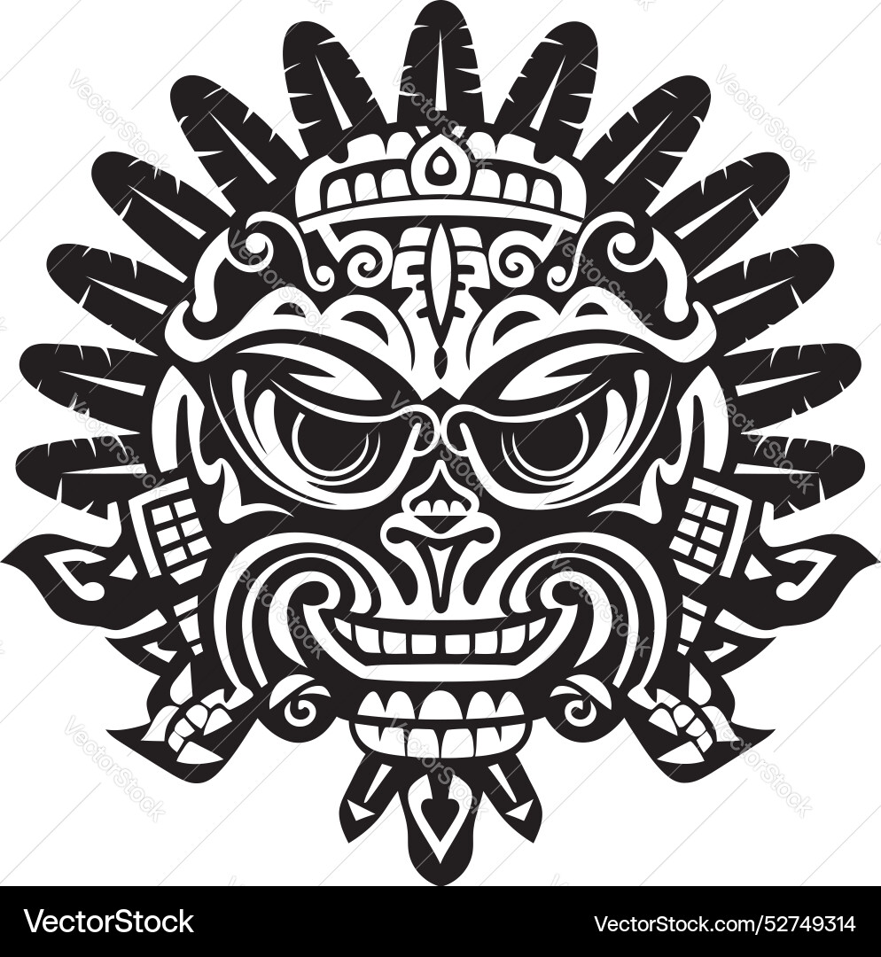 Ancient divinity depiction quetzalcoatl symbol Vector Image