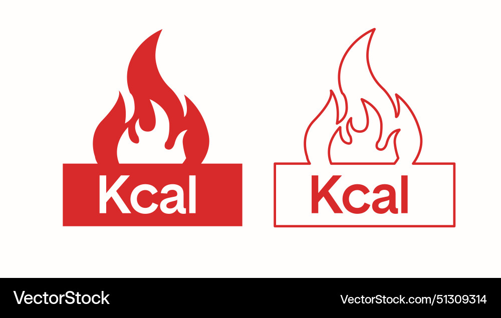 Calorie burning icon set Royalty Free Vector Image