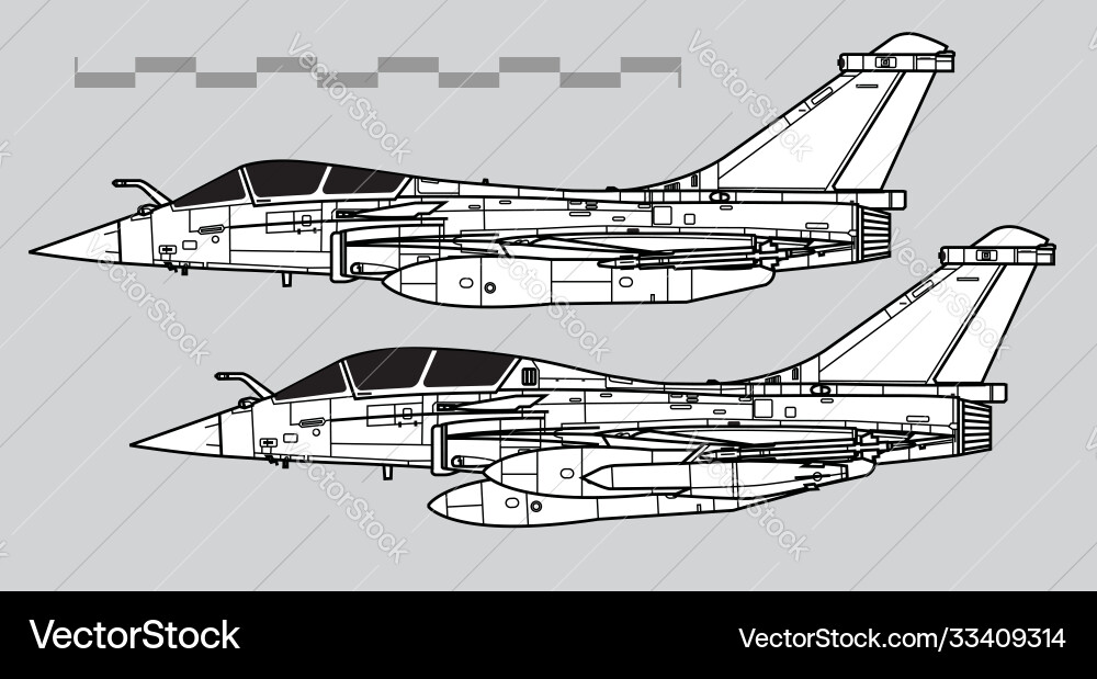 Dassault rafale Royalty Free Vector Image - VectorStock