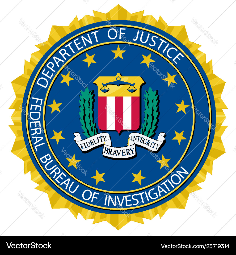 Fbi seal Royalty Free Vector Image - VectorStock