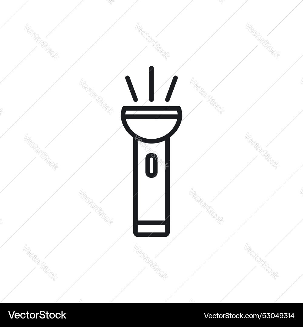 Flashlight icon isolated on white background Vector Image