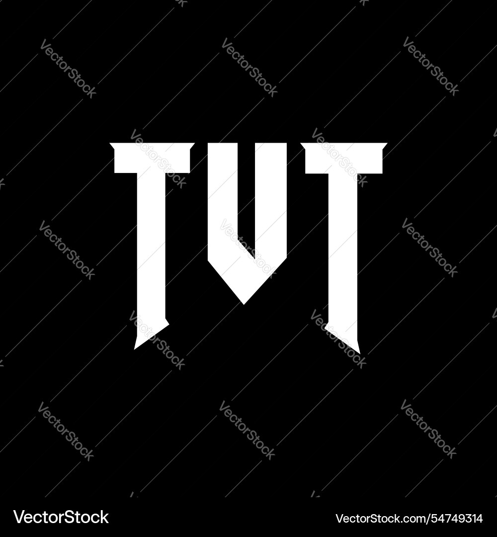 Tvt letter logo design for technology company Vector Image