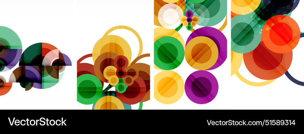 World of geometric elegance with abstract circle Vector Image