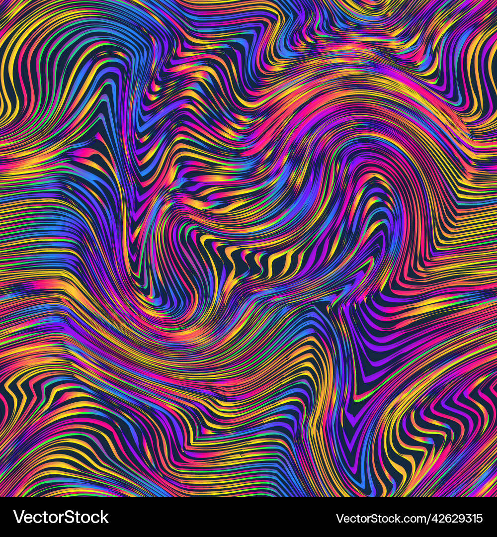 Bright curved stripes seamless texture Royalty Free Vector