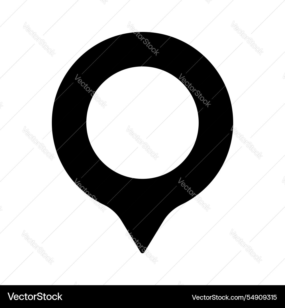 Circle location map pin icon symbol Royalty Free Vector