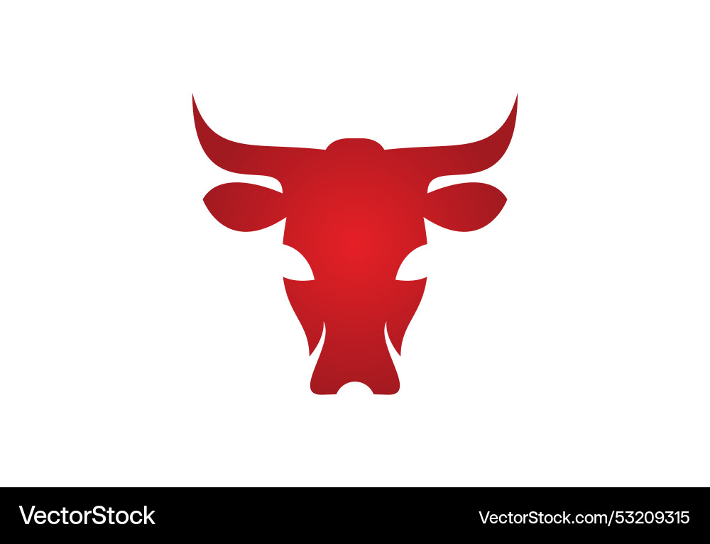 Cow cattle head logo icon design concept Vector Image