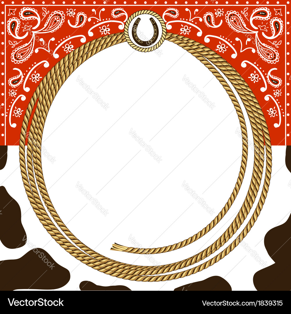 Cowboy card background Royalty Free Vector Image