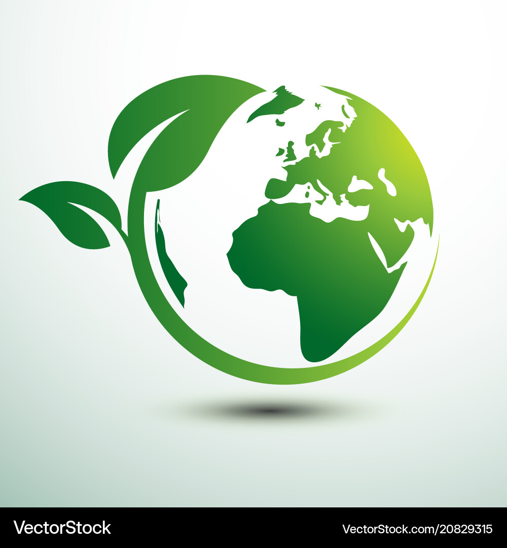 Green Earth Globe Royalty Free Vector Image - VectorStock