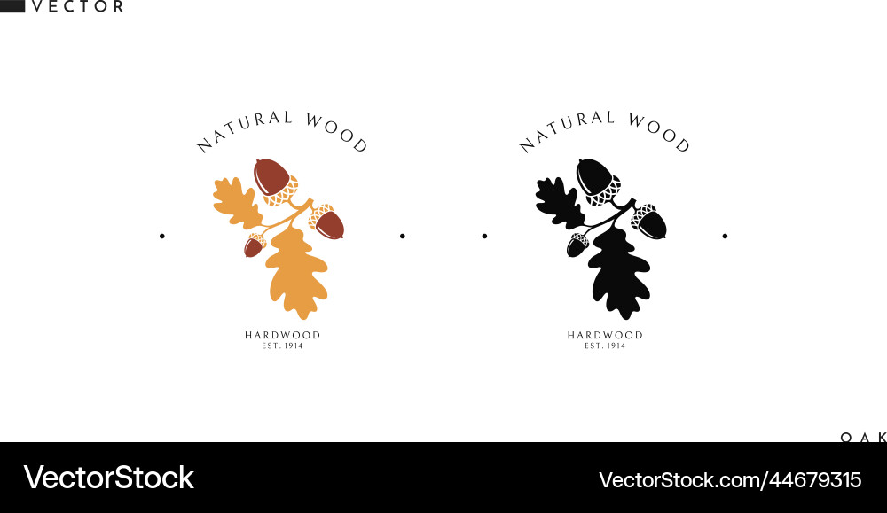 Natural wood logo Royalty Free Vector Image - VectorStock