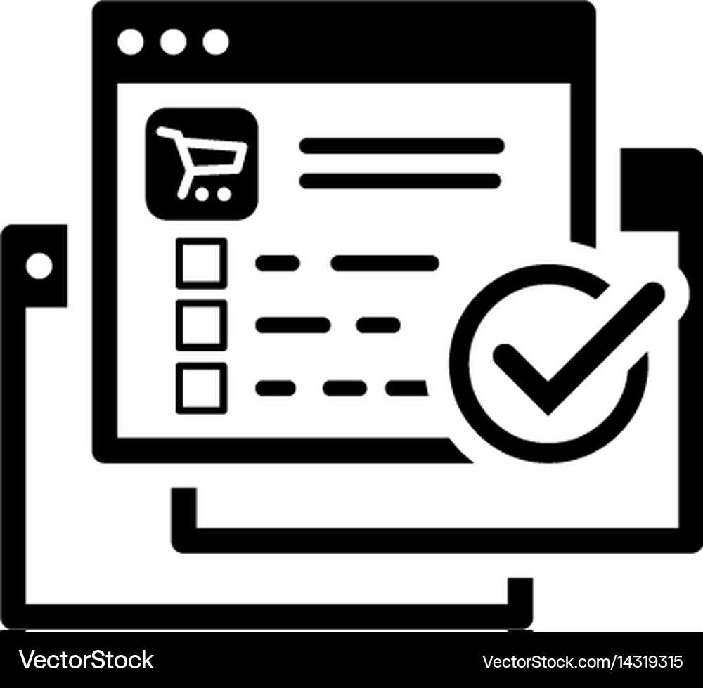 Order Processing Icon - Checkout – Royalty-Free Vector | VectorStock