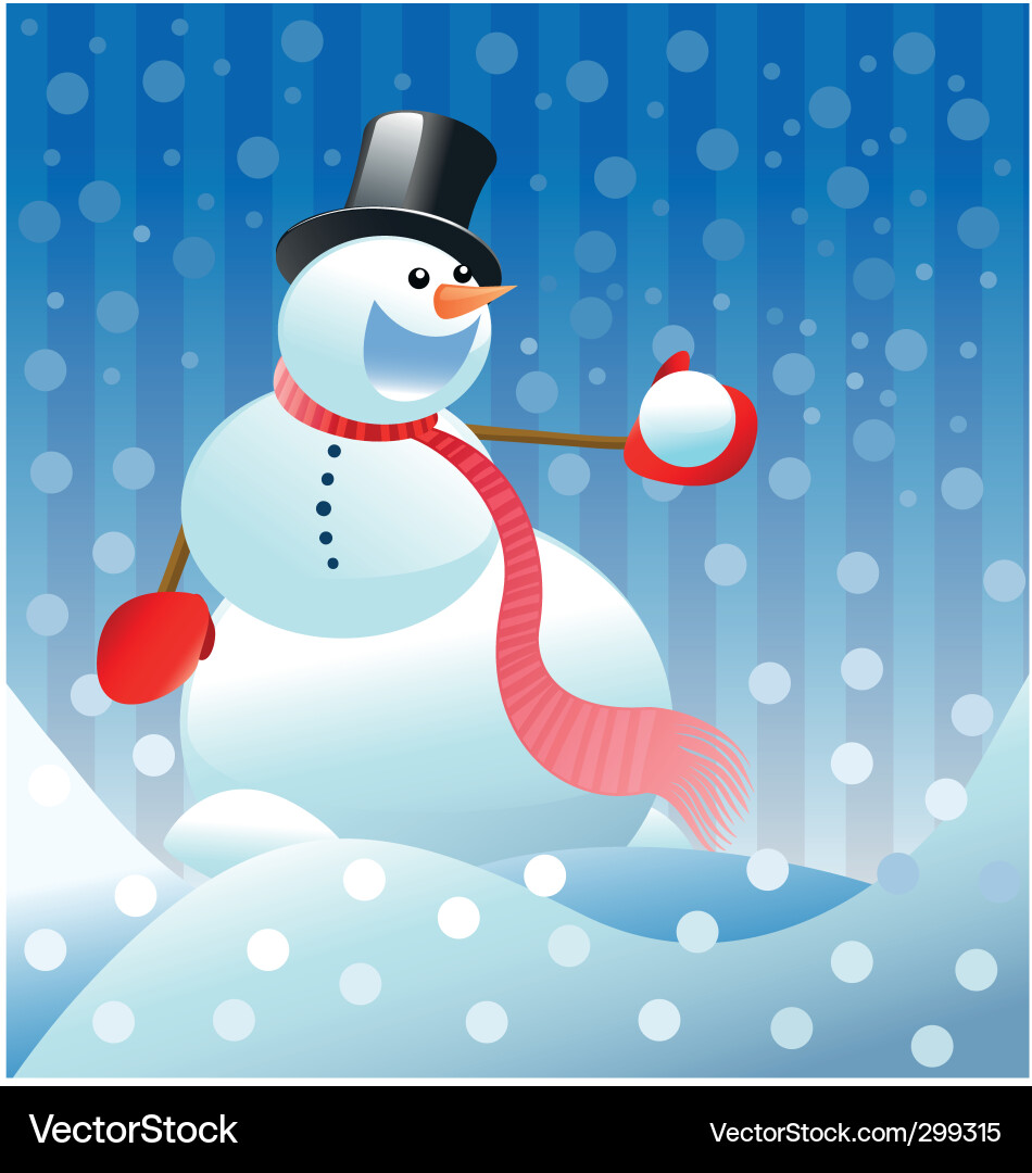 Snowman Royalty Free Vector Image - VectorStock
