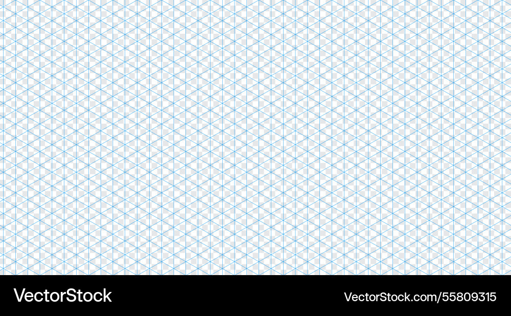 Template isometric grid seamless pattern blue Vector Image