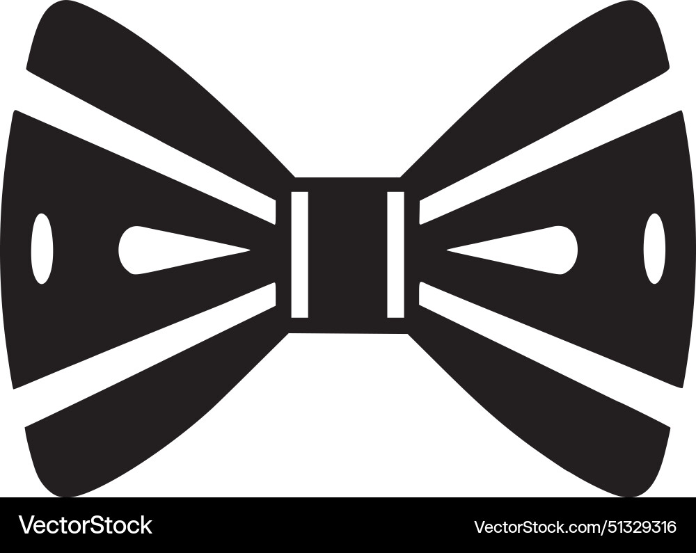 Bow - minimalist and flat logo Royalty Free Vector Image