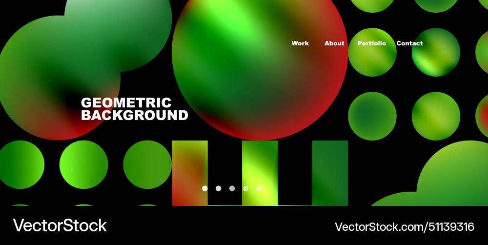 Colorful geometric pattern with red and green Vector Image