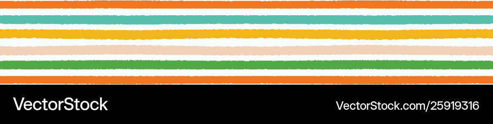 Colorful hand drawn horizontal stripes border Vector Image