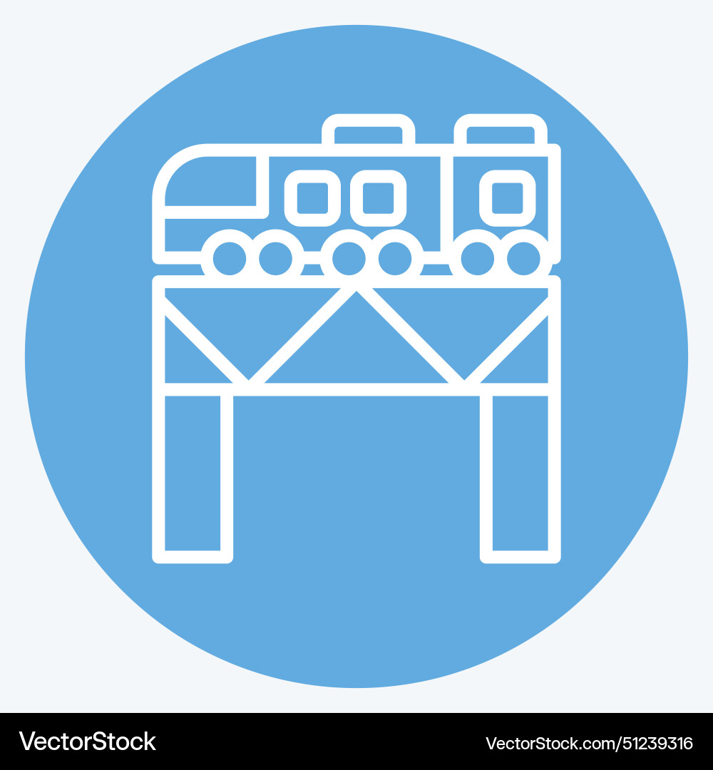 Icon bridge over the river train related Vector Image