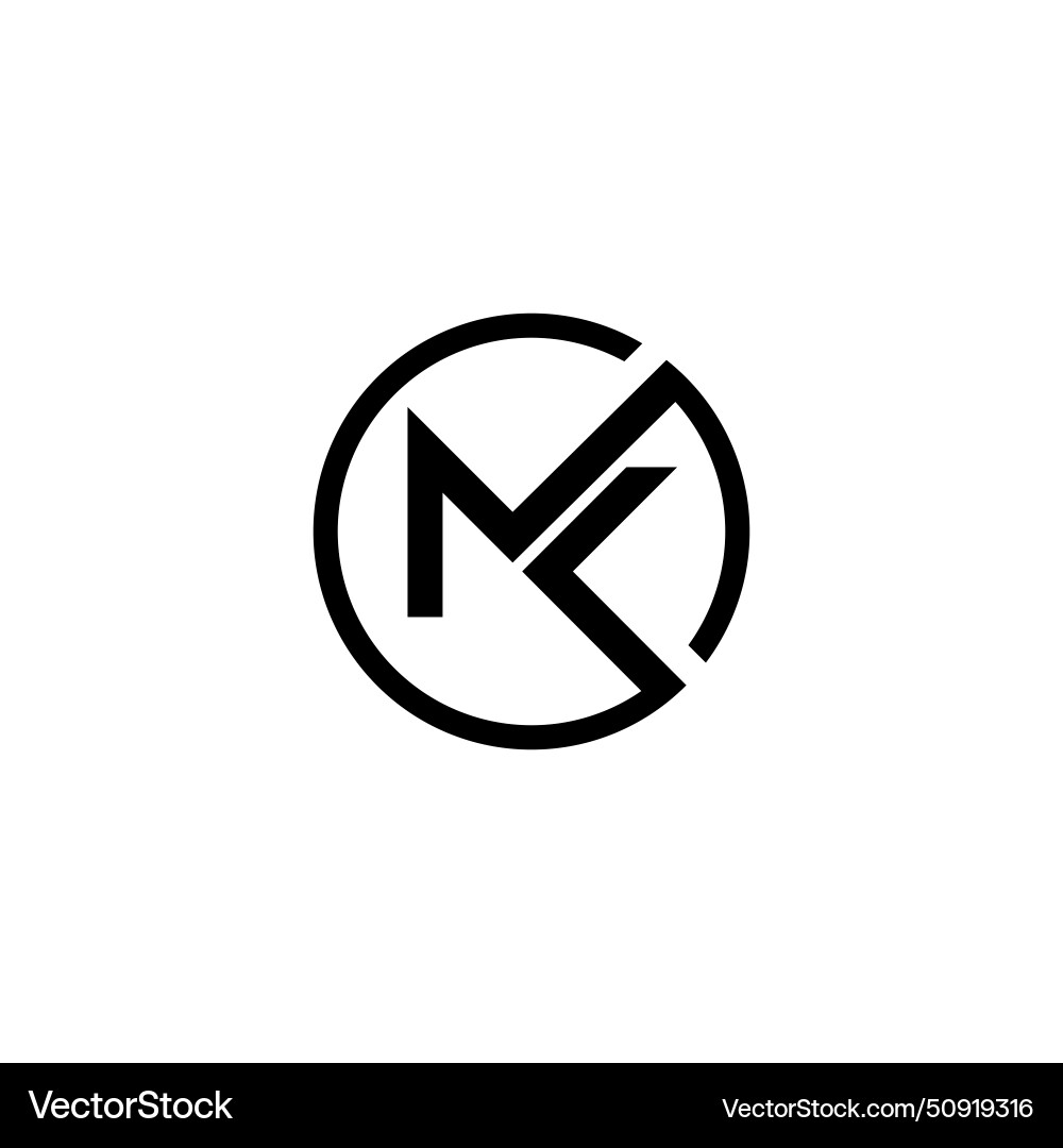 Mk logo design luxury premium icon Royalty Free Vector Image