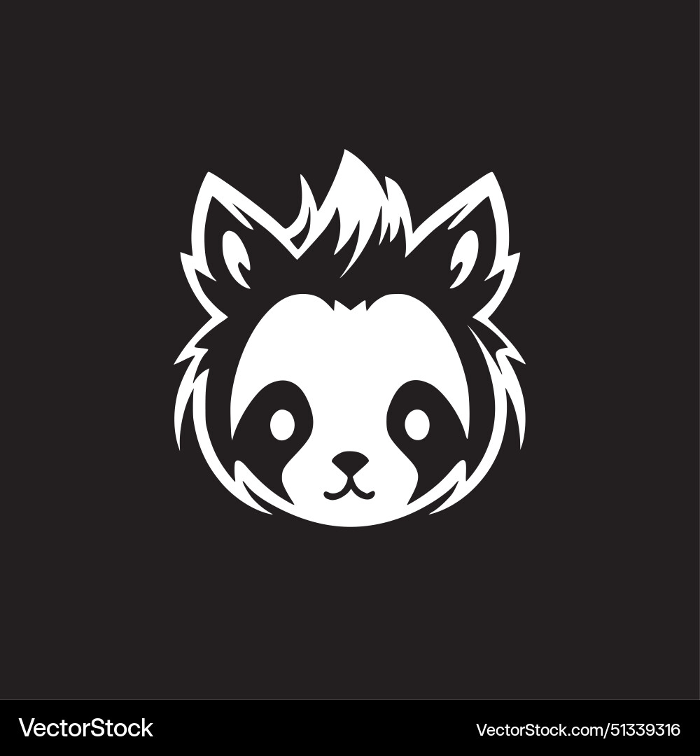 Panda - black and white isolated icon Royalty Free Vector