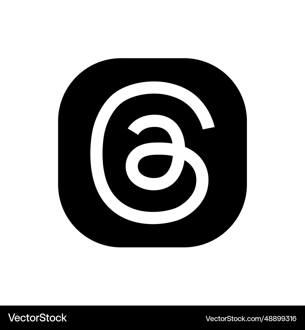 Threads app logo icon isolated on white background
