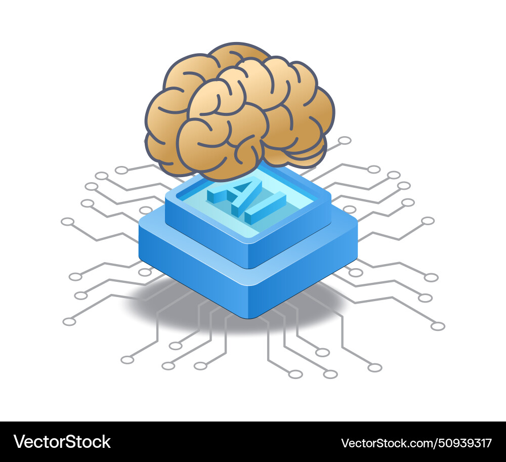 Artificial intelligence network management Vector Image